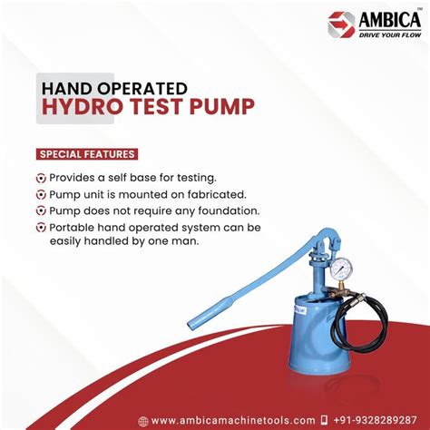 Portable Hand Operated Hydro Test Pump