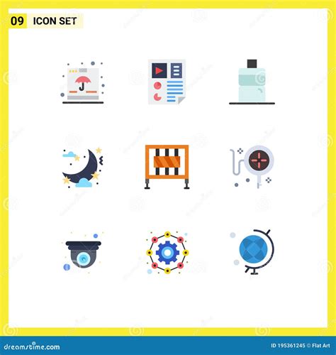 9 Universal Flat Colors Set For Web And Mobile Applications Crossing Moon Report Party