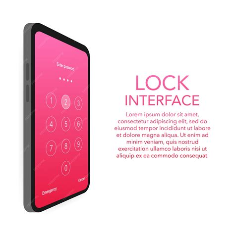Premium Vector Screen Lock Authentication Password Smartphone Template Illustration Of Phone