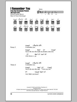 I Remember You Guitar Chordslyrics Print Sheet Music Now