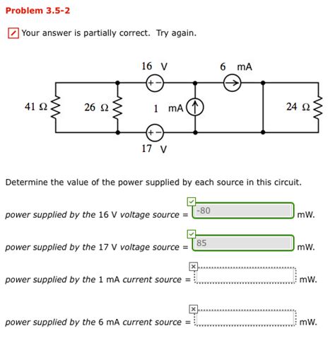 solved determine the value of the power supplied by each