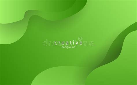 Minimal Abstract Dynamic Green Gradient Color Fluid Liquid Wavy Shape Geometric Composition
