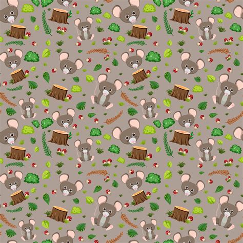 Cute Mouse Seamless Pattern 9203266 Vector Art At Vecteezy
