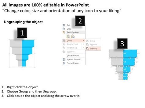 Four Staged Vertical Text Boxes For Data Display Presentation Template
