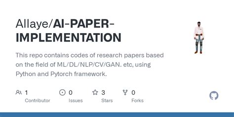 Github Allaye Ai Paper Implementation This Repo Contains Codes Of Research Papers Based On
