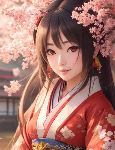 Premium Ai Image Stunning Anime Girl Design Lovely Japanese Girl Art