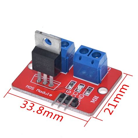 0 24v top mosfet button irf520 mos driver module for arduino mcu arm