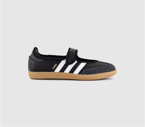 Adidas Samba Jane Ballet Trainers White Carbon Black Adidas Samba