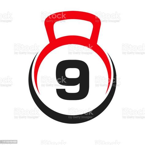 편지 9 피트니스 체육관 로고 벡터 템플릿 알파벳 9 기호의 피트니스 로고 요소 개념에 대한 스톡 벡터 아트 및 기타 이미지 개념 건강관리와 의술 건강한 생활방식