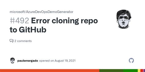Error Cloning Repo To Github · Issue 492 · Microsoft