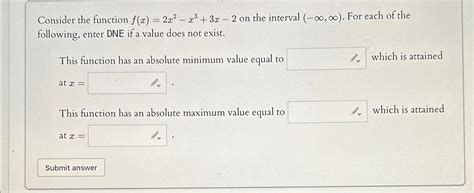 solved consider the function f x 2x2 x3 3x 2 ﻿on the