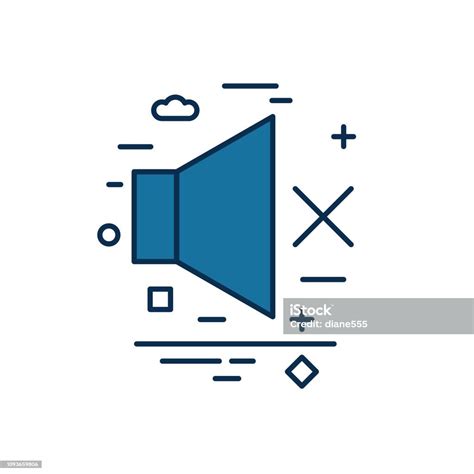 얇은 선 스타일에 음소거 볼륨 웹 페이지 사용자 인터페이스 아이콘 그래픽 사용자 인터페이스에 대한 스톡 벡터 아트 및 기타 이미지 그래픽 사용자 인터페이스 날씬한
