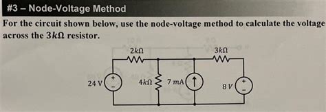 Solved For The Circuit Shown Below Use The Node Voltage Chegg Com