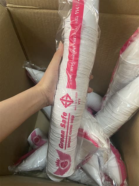 กรวยกระดาษน้ำดื่ม แบบกรวย 1 แพค 180 ชิ้น สำหรับดื่มน้ำ สีขาว ใช้งานได้สะดวก สะอาด ใช้แล้วทิ้งได้