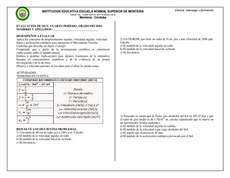Evaluación De Mcu Pdf