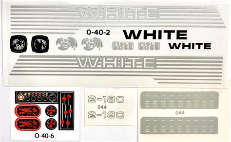 Decal 116 White 2 180 Set Do44 Midwest Decals And Farm Toys