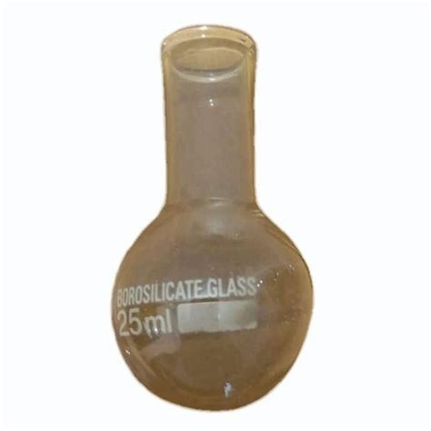 Borosilicate Glass Spherical 25ml Round Bottom Flask O Rim For