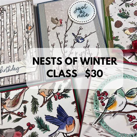 Nests Of Winter Class In Person Or By Mail A Stamping Journey