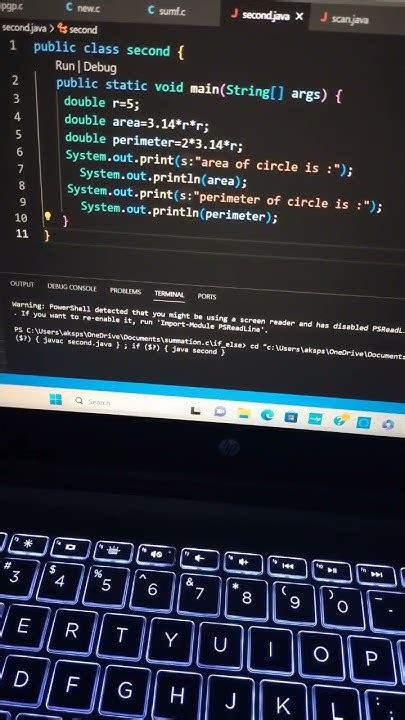 Simple Java Program To Find Area And Perimeter Of Circle Of Radius 5 Cm