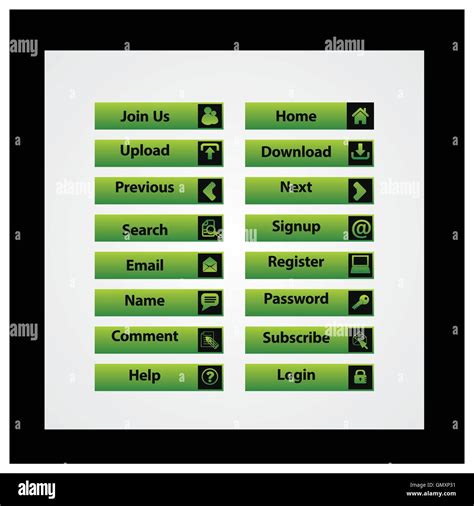 Web Design Buttons Theme Stock Vector Image And Art Alamy