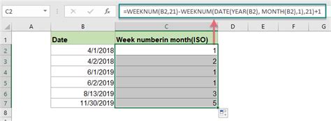Excel Get Week Number From Date