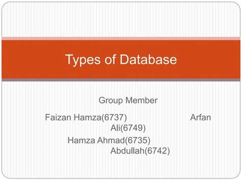 Database And Types Of Database Pptx Databases Computer Software