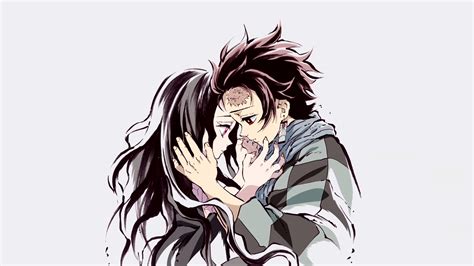 Demon Slayer Closeup Of Kimetsu No Yaiba Tanjirou Kamado With White