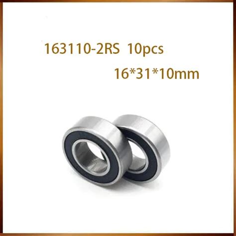 Free shipping 10pcs/lot 163110 2RS 163110 ball bearing 16x31x10mm ...