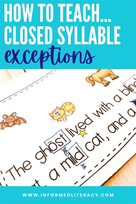 What Is A Closed Syllable Exception Informed Literacy