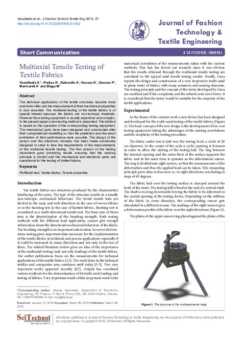 Pdf Multiaxial Tensile Testing Of Textile Fabrics