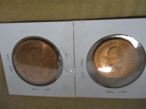 1967 Uncirculated Half Penny 1967 One Penny Queen Elizabeth Ii Tokens