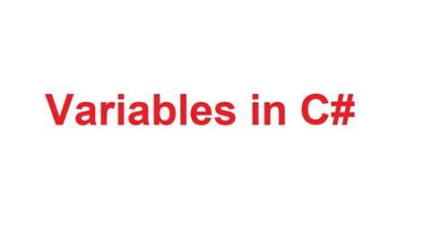 Variables In C With Examples Types Of Variables In A Class In C