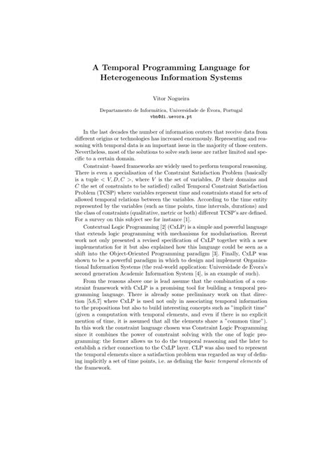 Pdf A Temporal Programming Language For Heterogeneous Information Systems