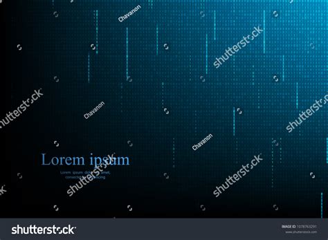 Streaming Binary Code Background Data Technology Stock Vector Royalty