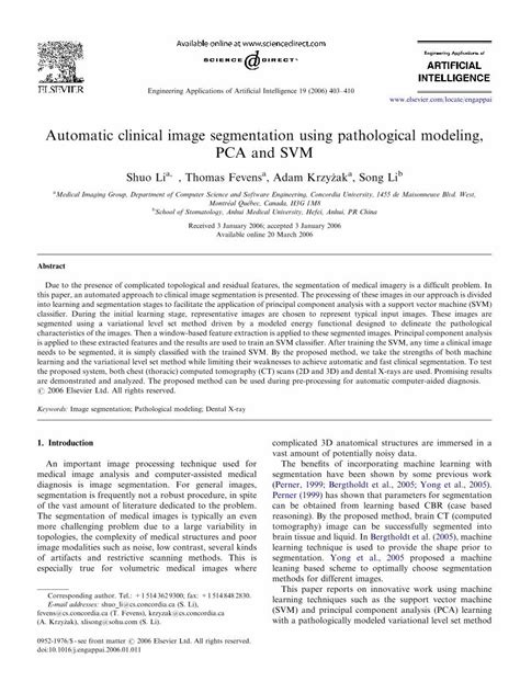 Pdf Automatic Clinical Image Segmentation Using Pathological Modeling