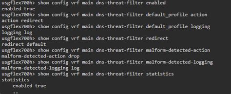 how can i check the dns threat filter related settings on the usg flex