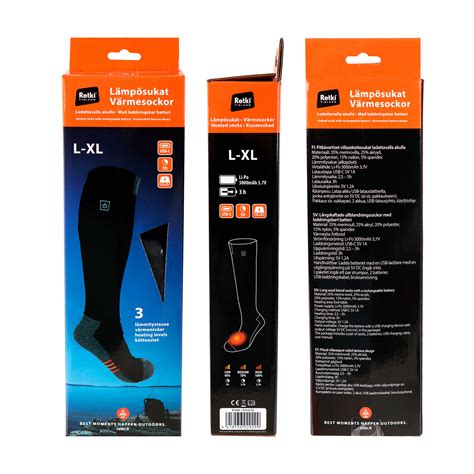 Lämpösukat 3000mah Akulla Lxl Retki Finland
