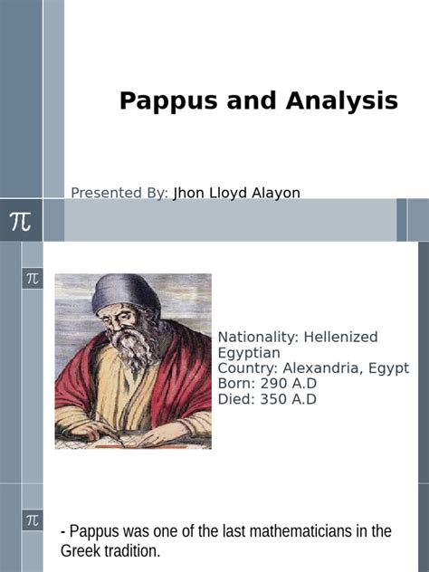 Pappus And Analysis Pdf Mathematics