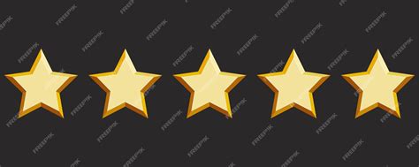 Premium Vector Gold Stars Customer Experience With Five Star
