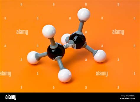 Ethane Molecular Model Atoms Are Represented By Spheres Carbon