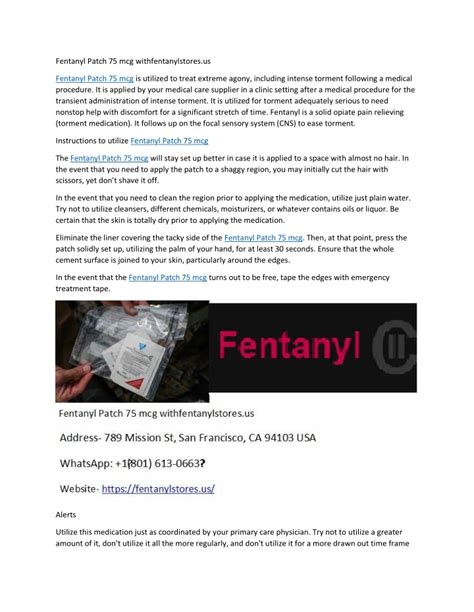 Ppt Fentanyl Patch 75 Mcg Powerpoint