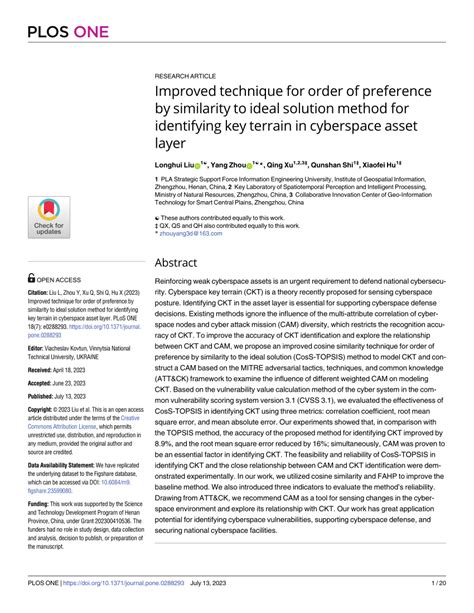 Pdf Improved Technique For Order Of Preference By Similarity To Ideal
