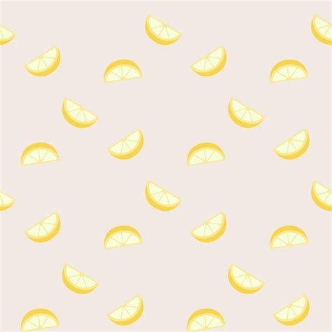 Premium Vector Seamless Pattern With Lemon Pieces
