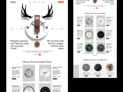 Wall Clock Web Interface Behance