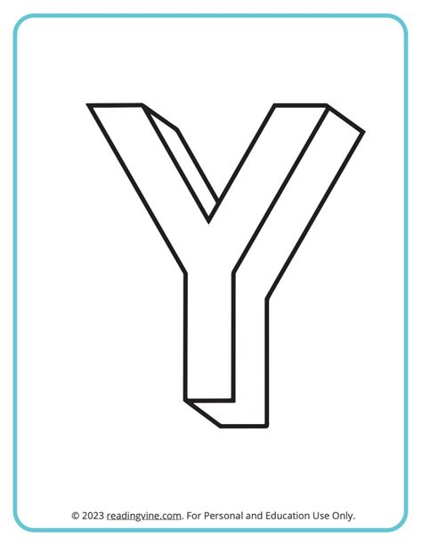 Letter Y Coloring Activity