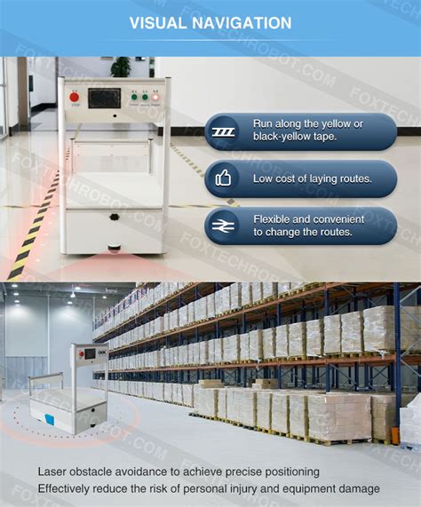 V100 Visual Navigation Agv Slam Logistic Robots Automatic Guided Vehicles Warehouse Industrial