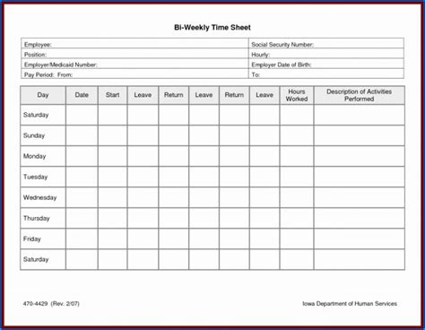 Free Printable Daily Timesheet Excel Template
