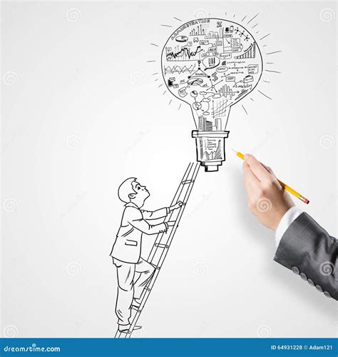 Sketching Idea For Success Stock Illustration Illustration Of Human