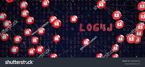 Security Vulnerability Log4j Detected 3d Illustration Stock