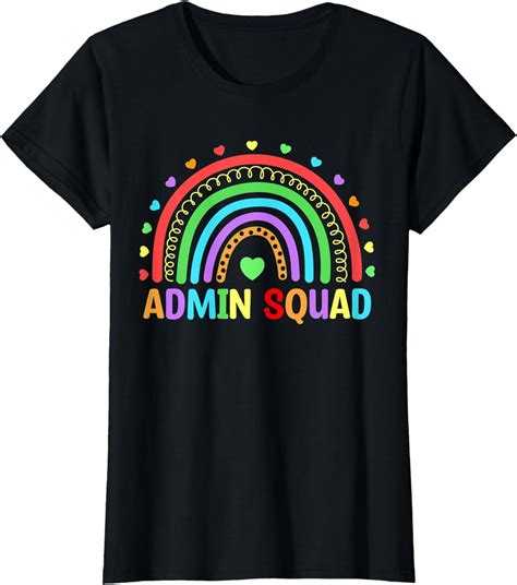 Admin Squad School Rainbow Assistant Principal Administrator T Shirt